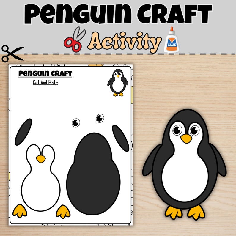 Penguin Craft Activity | Winter Units or Arctic Animals Themes | Cut ...
