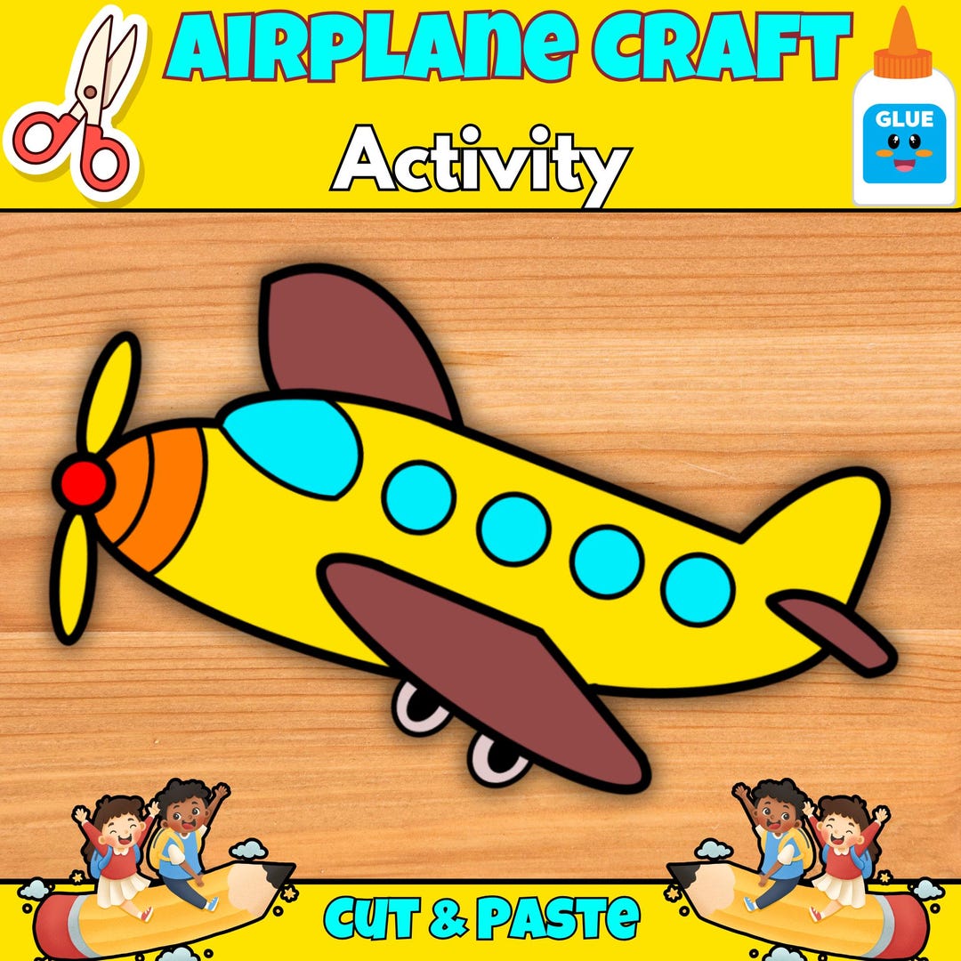 Airplane Craft |transportation Themed | Cut&paste|hands-on Activity ...