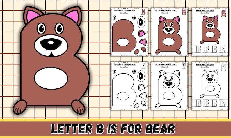 Letter B is for Bear Craft | Alphabet Activity | Cut and Paste | Early ...