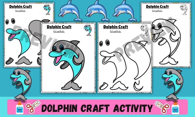 Dolphin Craft Activity | Ocean Animals | Summer Theme Activities ...
