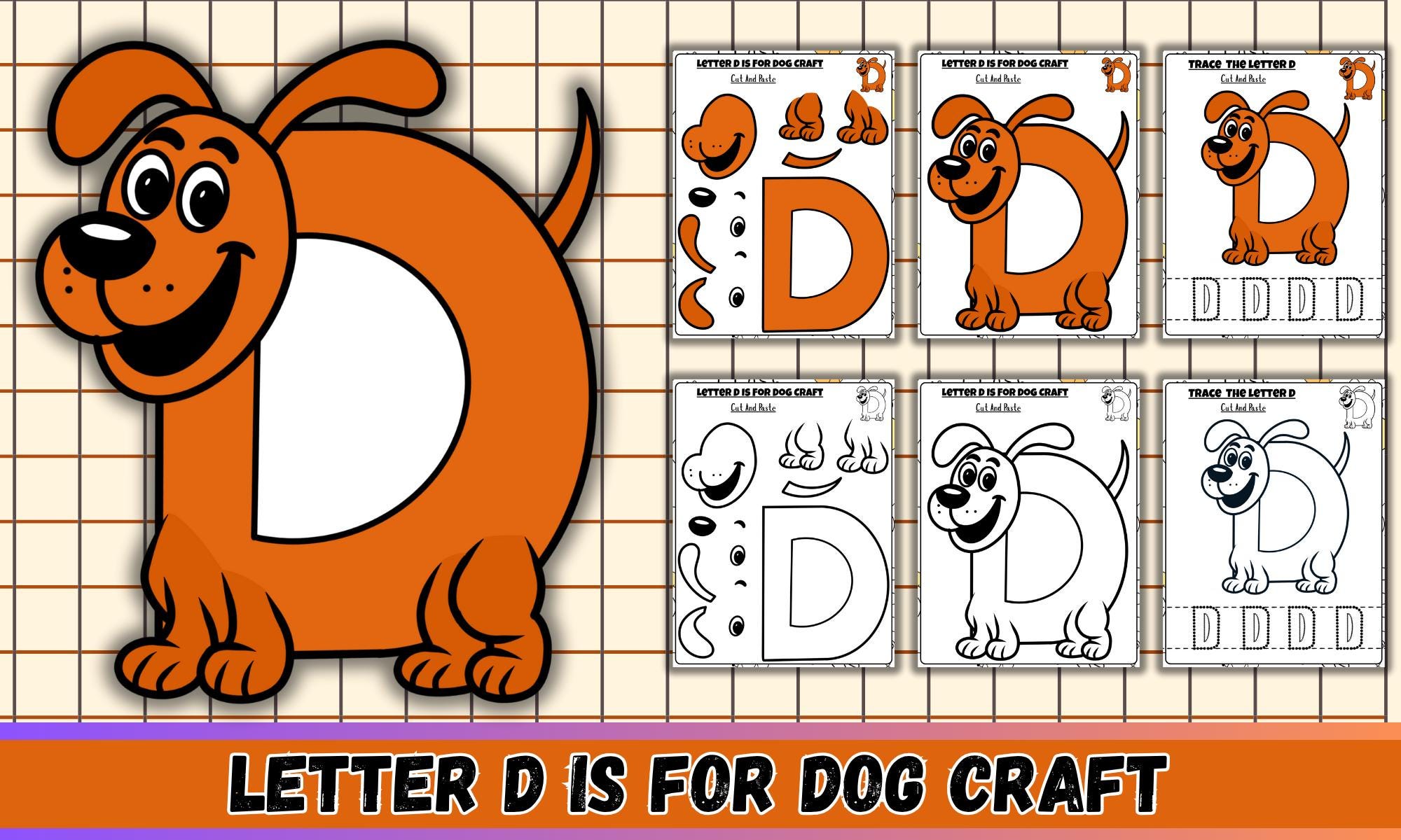Letter D is for Dog Craft | Alphabet Activity | Cut and Paste | Early ...