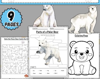 Polar Bear Craft | Cut & Paste Science Activity | Winter and Arctic ...