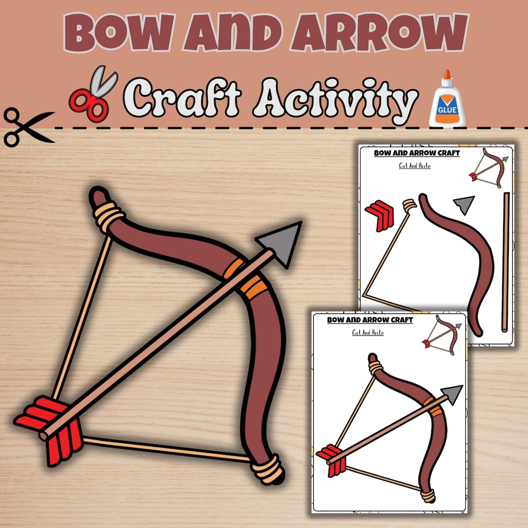 Bow and Arrow Craft: Cut and Paste Activity - Etsy