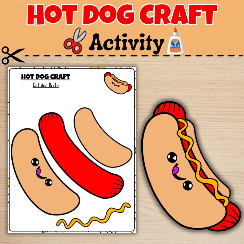 Hot Dog Craft Activity| Camping and Picnic Theme|summer Theme ...