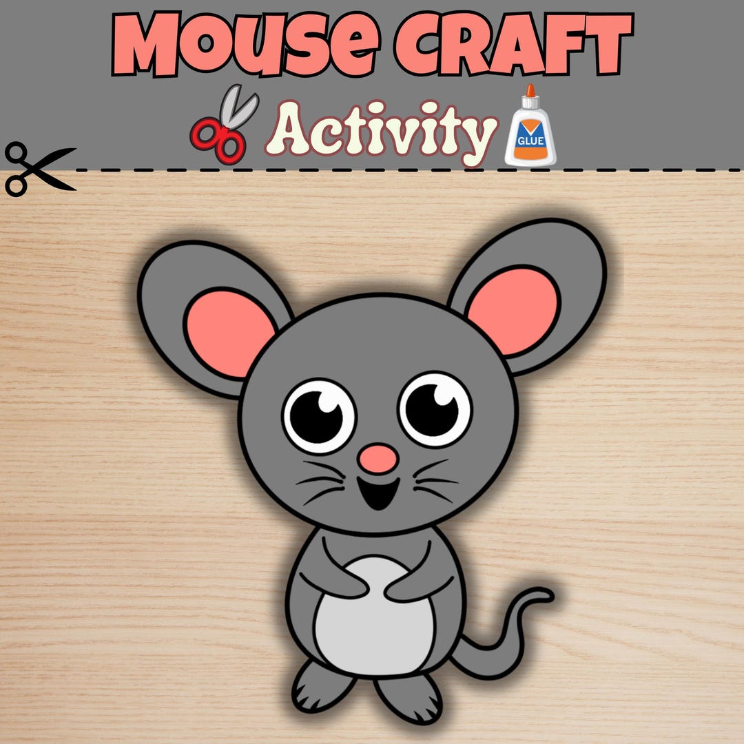 Mouse Craft Activity | Cut and Paste | Printable Mouse | Pet Animal ...