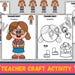 Teacher Craft | Community Helpers Activity | Cut and Paste Craft for ...