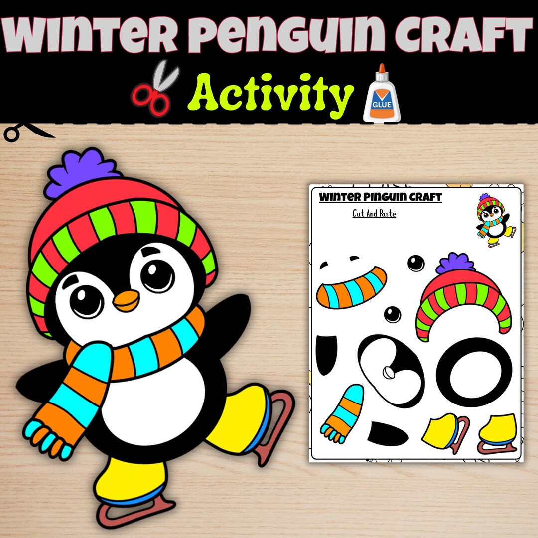 Winter Penguin Craft | Cut and Paste | Winter Animal | Life Science for ...