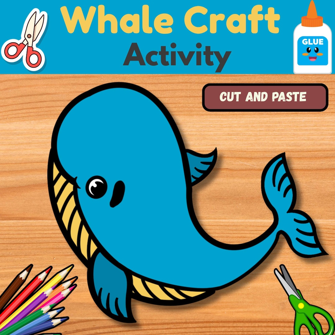 Whale Craft Activity | Ocean Animals | Summer Theme Activities | Under ...