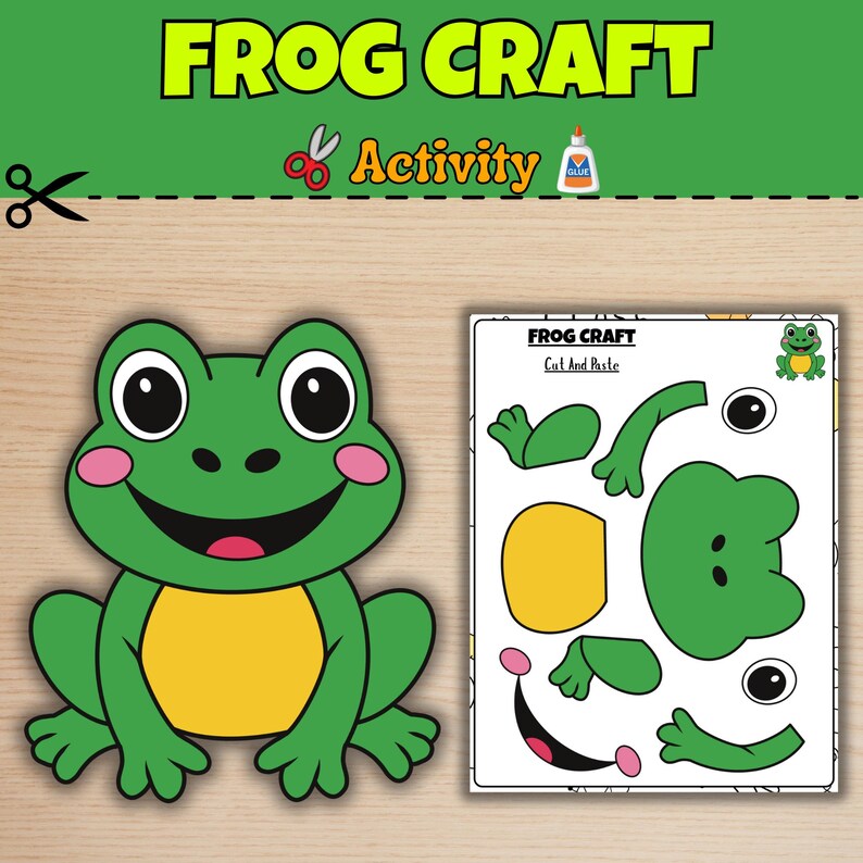 Frog Craft Activity | Spring Theme Activities| Cut and Paste Amphibian ...