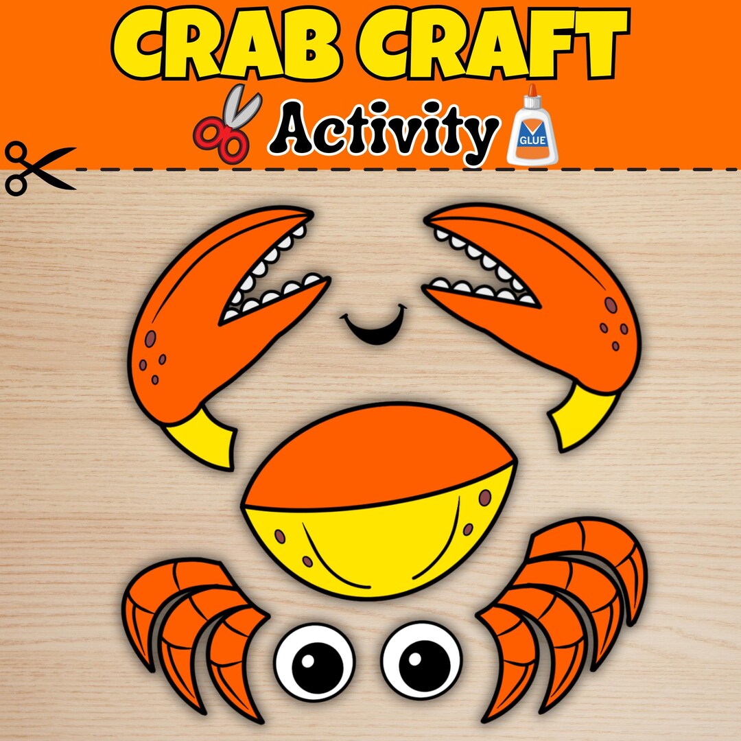 Crab Craft Activity | Ocean Animals| Summer Theme Activities| Under the ...