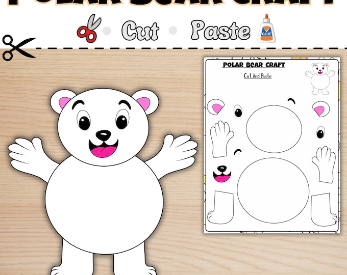 Polar Bear Craft | Cut & Paste Science Activity | Winter and Arctic ...