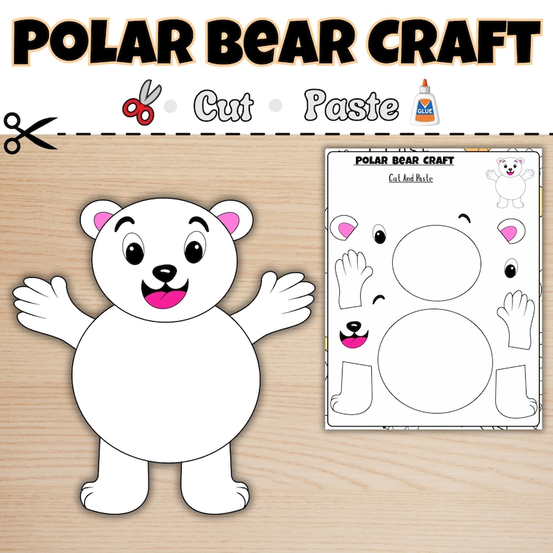 Polar Bear Craft | Cut & Paste Science Activity | Winter and Arctic ...