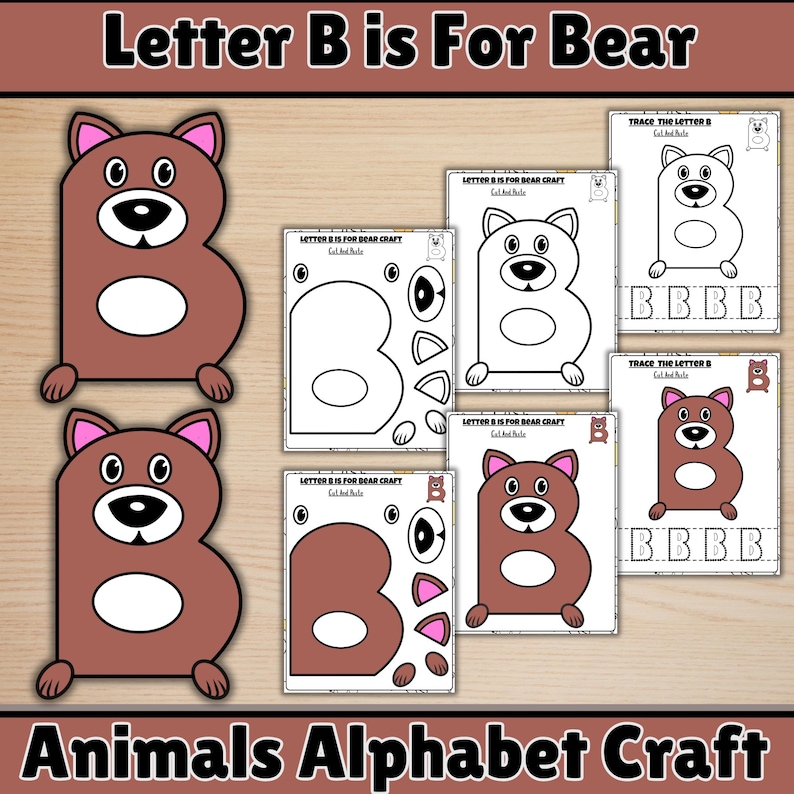 Letter B is for Bear Craft | Alphabet Activity | Cut and Paste | Early ...