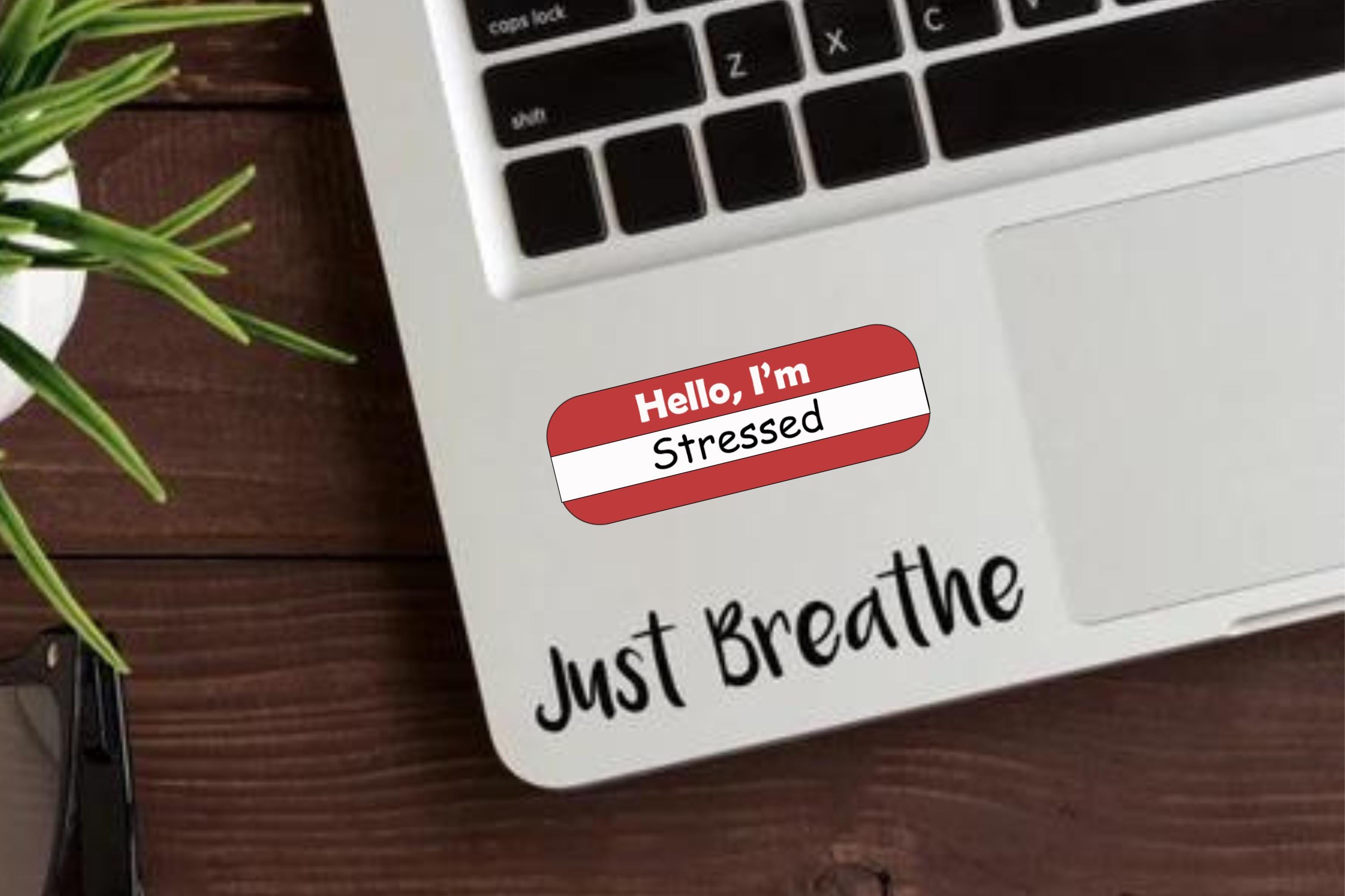 1 Pc Hello, I'm Stressed Sticker, Vinyl Stickers, Water Bottle Stickers ...