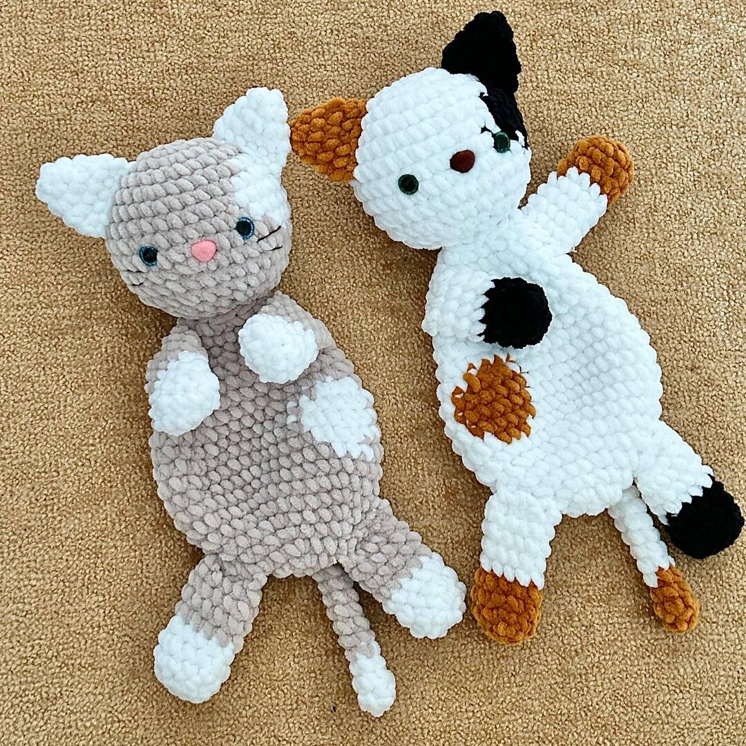 Crochet Cat Kitty Lovey Kitty Snuggler Pattern Amigurumi Kitten Plushie ...