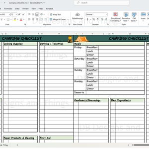 Camping Planner Checklist With FREE Coloring Page, Printable PDF ...