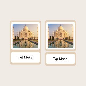 The Montessori 3-part Classified Cards: Famous Landmarks. This PDF is a ...