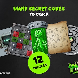 The Zombie Lab - Printable Escape Room for Kids - Easy Set-up - Etsy