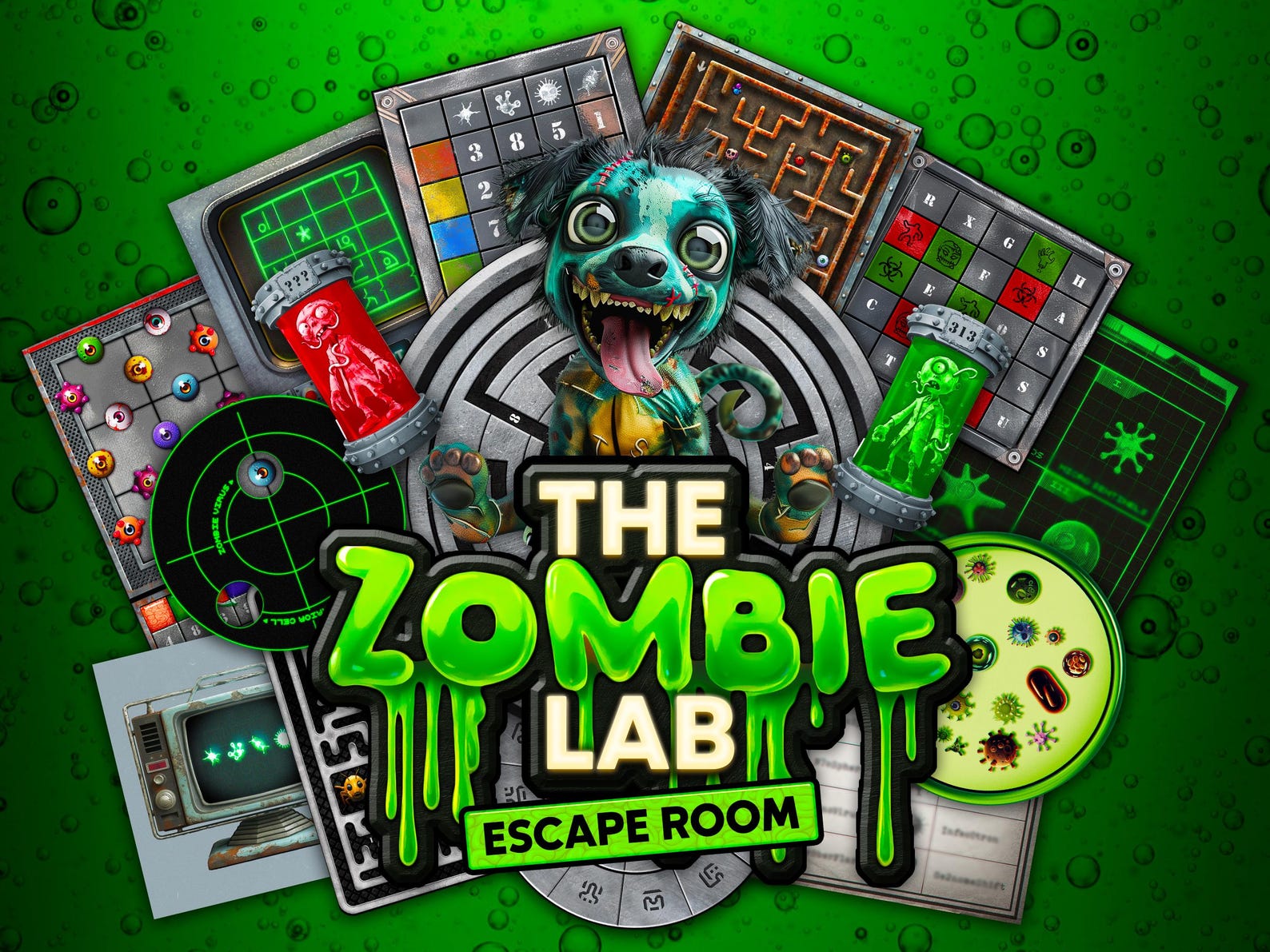 The Zombie Lab - Printable Escape Room for Kids - Easy Set-up - Etsy