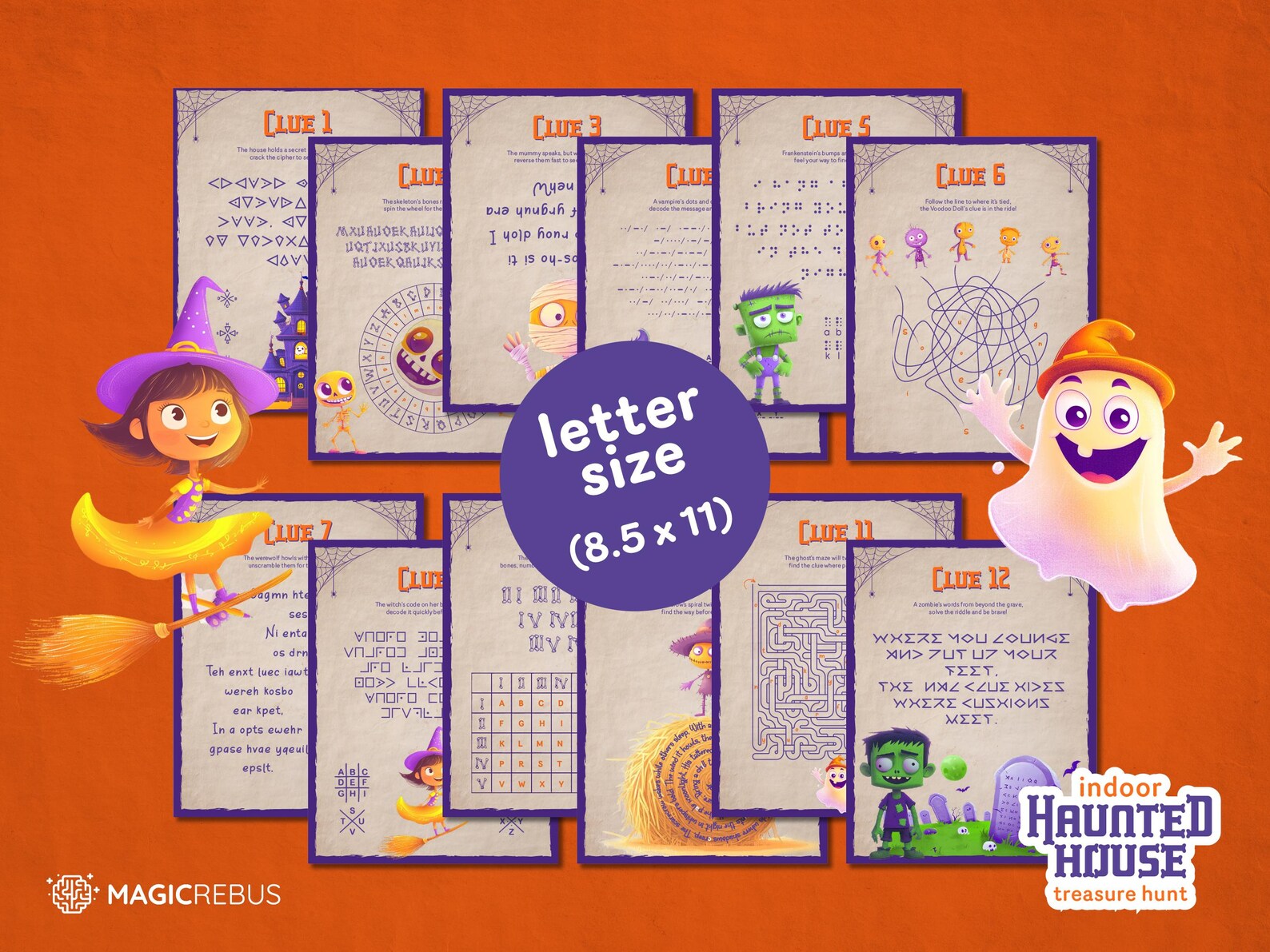 Haunted House Scavenger Hunt: Spooky Clues for Kids, Indoor Treasure ...