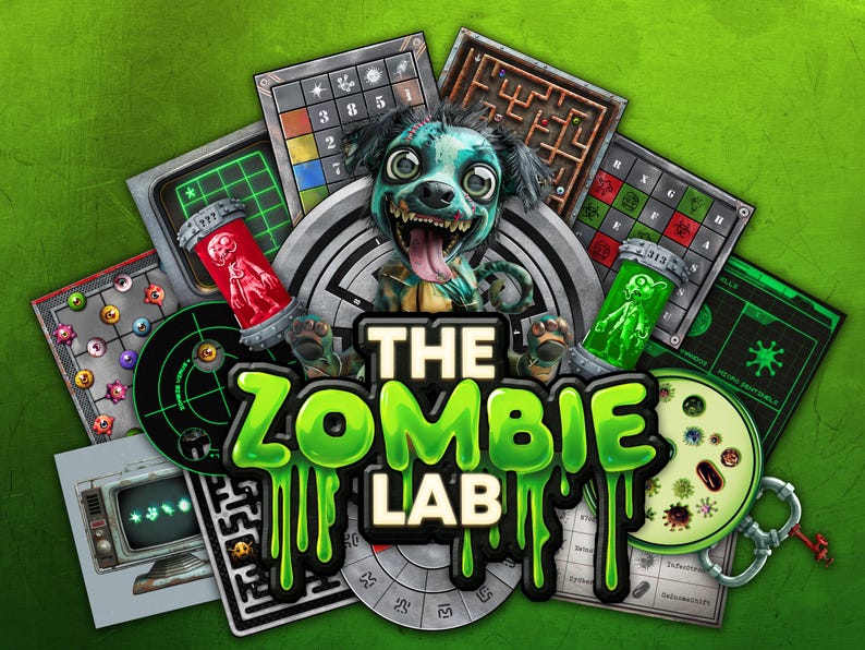 The Zombie Lab Printable Escape Room for Kids Easy Set-up - Etsy