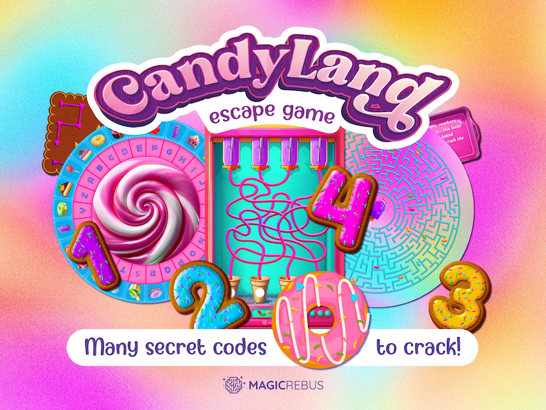 Candyland - Printable Escape Game for Kids - Easy Set-up - Etsy