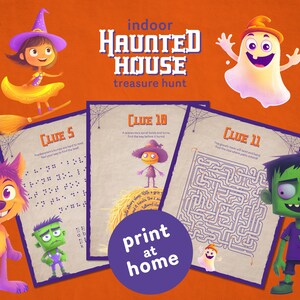 Haunted House Scavenger Hunt: Spooky Clues for Kids, Indoor Treasure ...