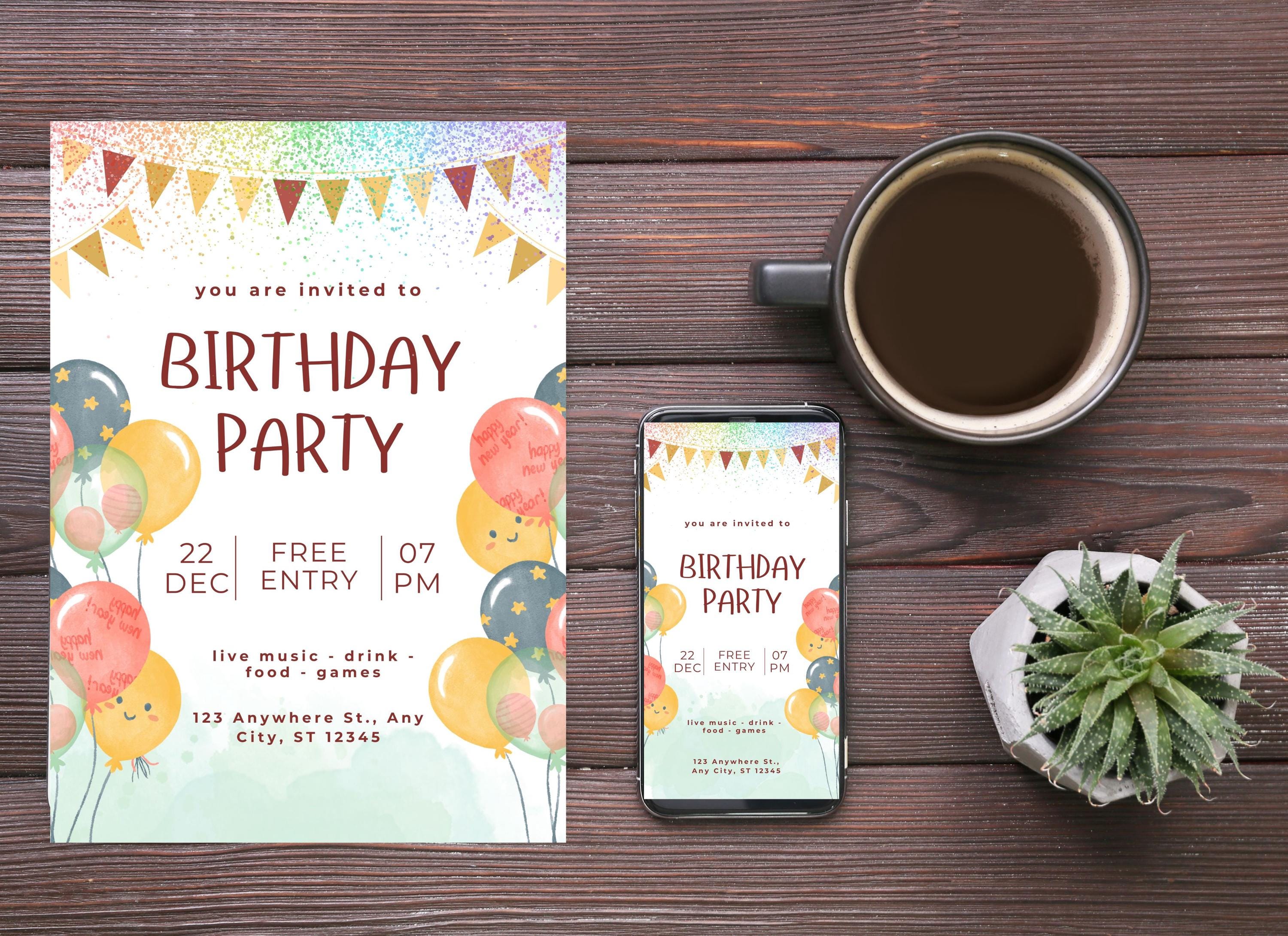Play Printable Birthday Invitation, Park Editable Invitation, Play ...