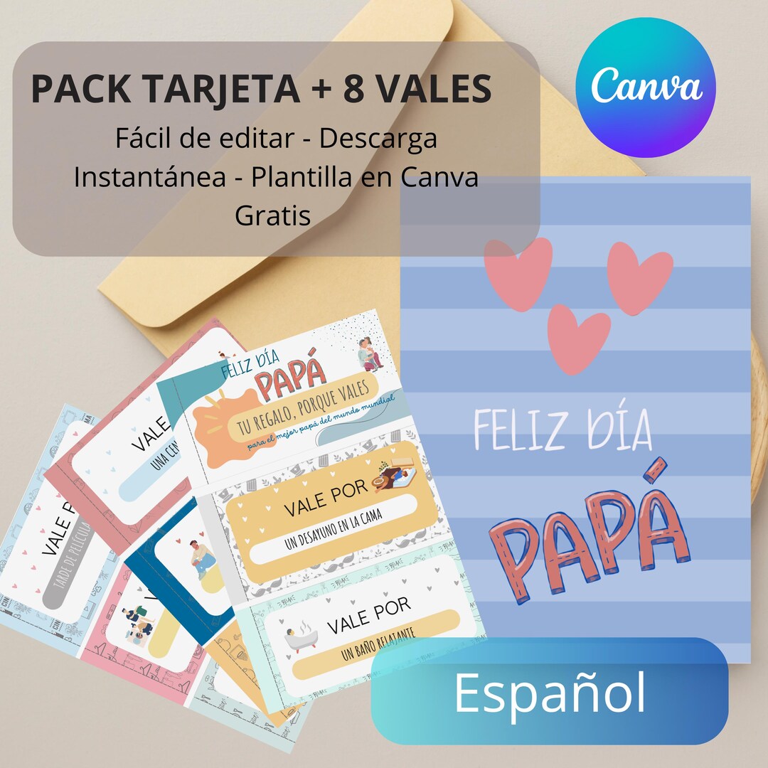Juego De Cupones Para El Día Del Padre Listos Para Imprimir: Tarjetas ...