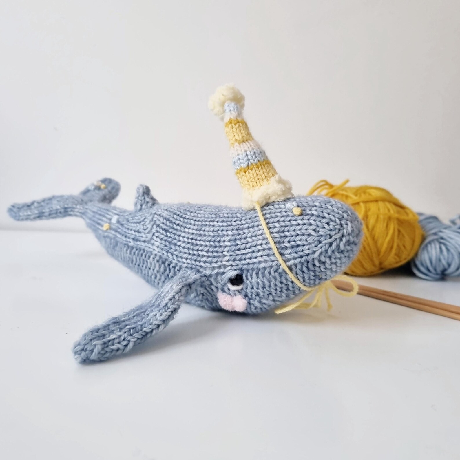Knitted Blue Whale, Whale Toy, Whale Art, Handmade Knit Whale, Whale ...