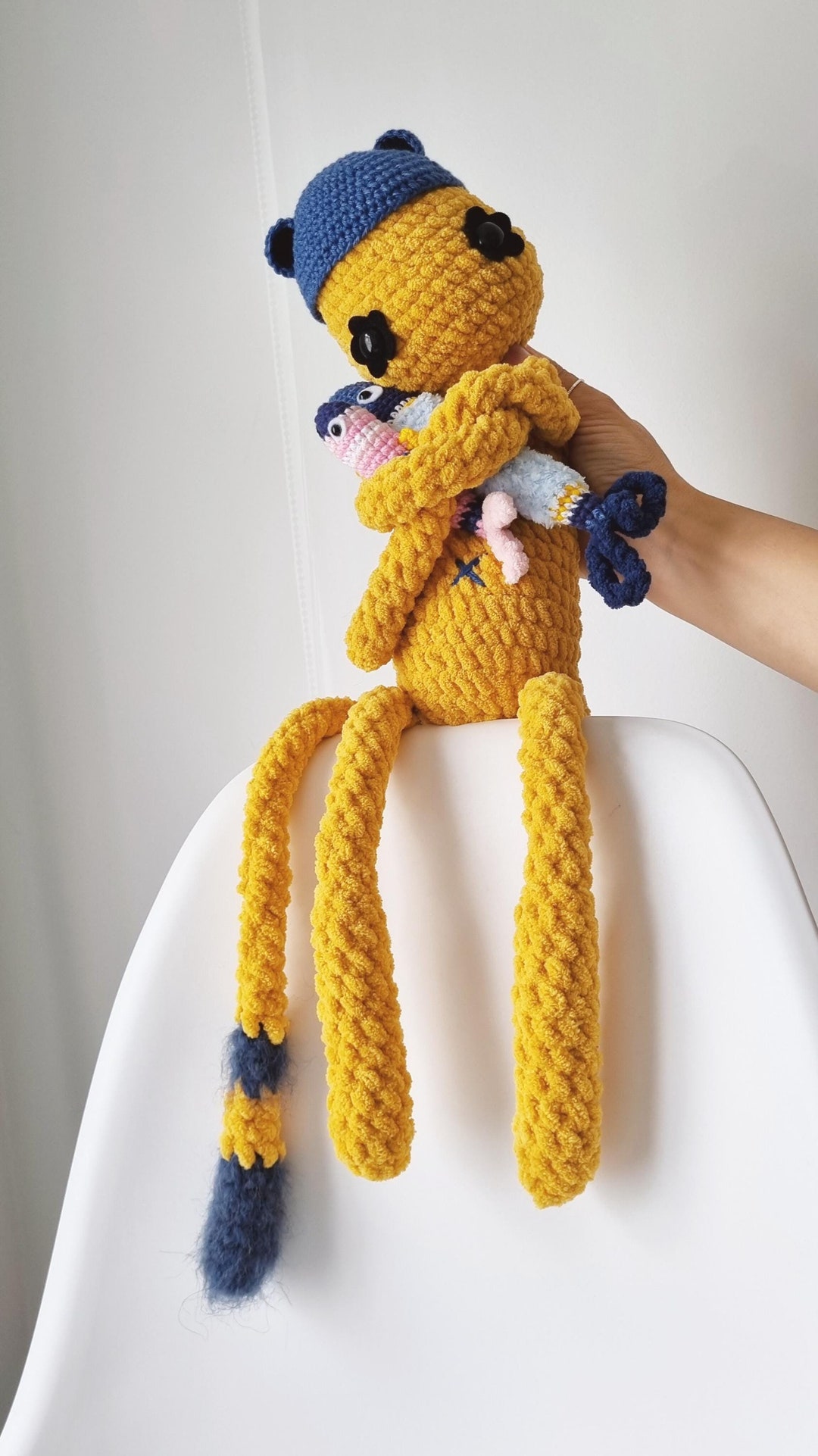 Sweet Crochet Creature Friend, Pet Fish, Cute Yellow Friend, Snuggly ...