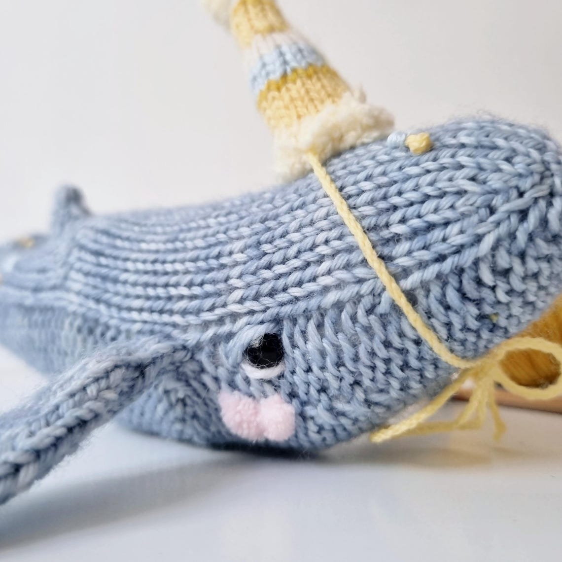 Knitted Blue Whale, Whale Toy, Whale Art, Handmade Knit Whale, Whale ...