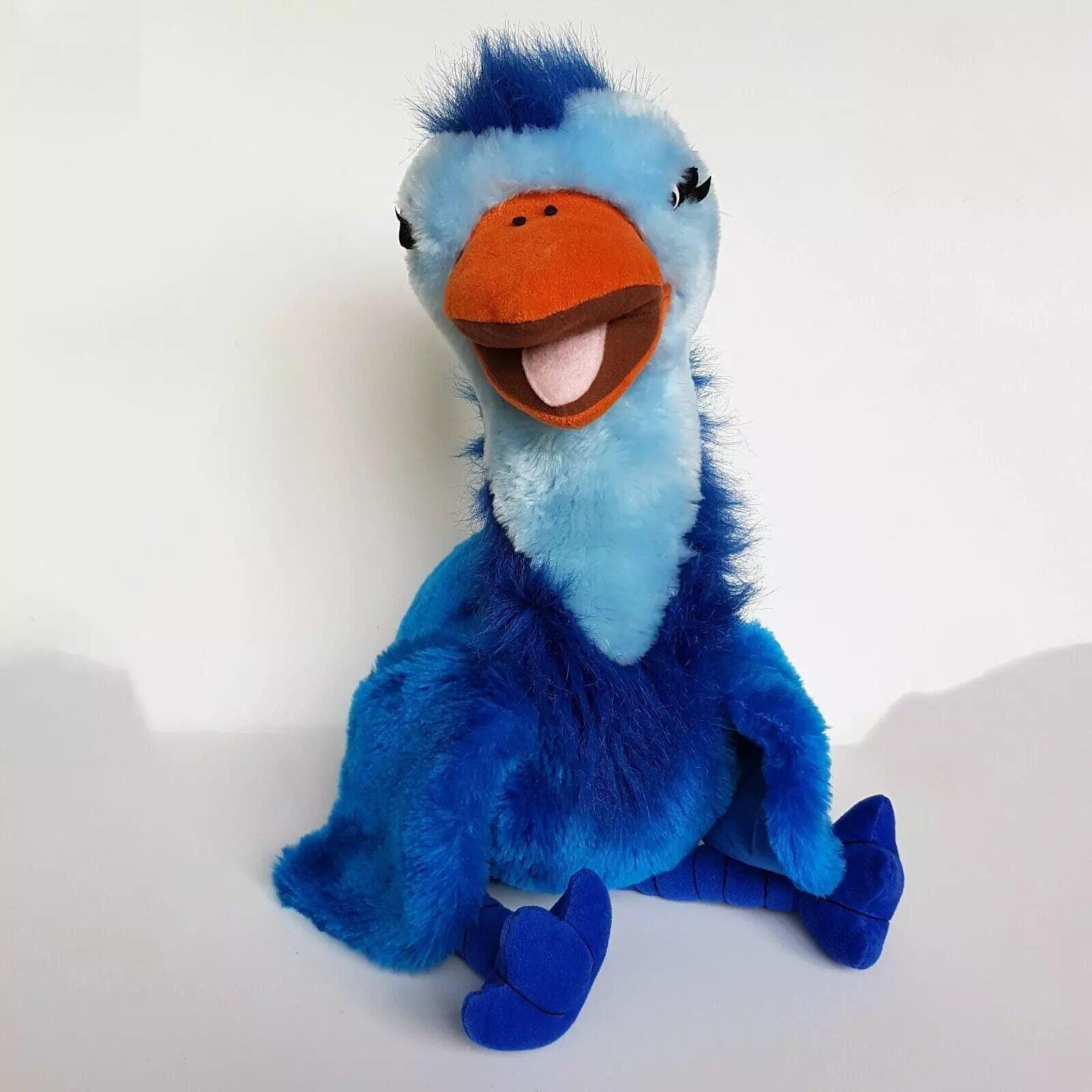 Rare Vintage LARGE 57cm Kangaroo Creek Gang EMILY Emu Hand Puppet Plush ...