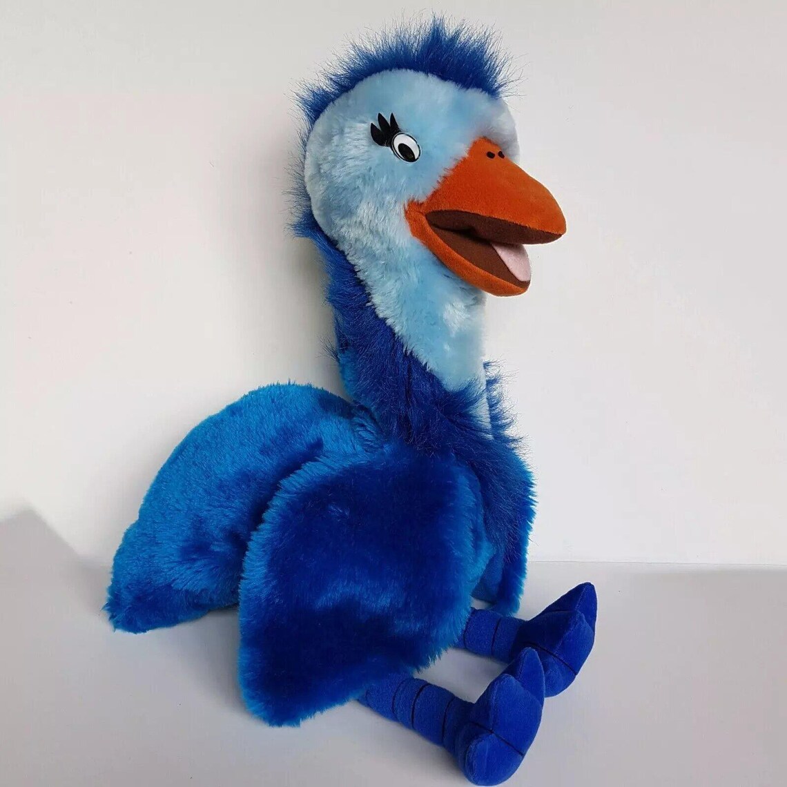Rare Vintage LARGE 57cm Kangaroo Creek Gang EMILY Emu Hand Puppet Plush ...