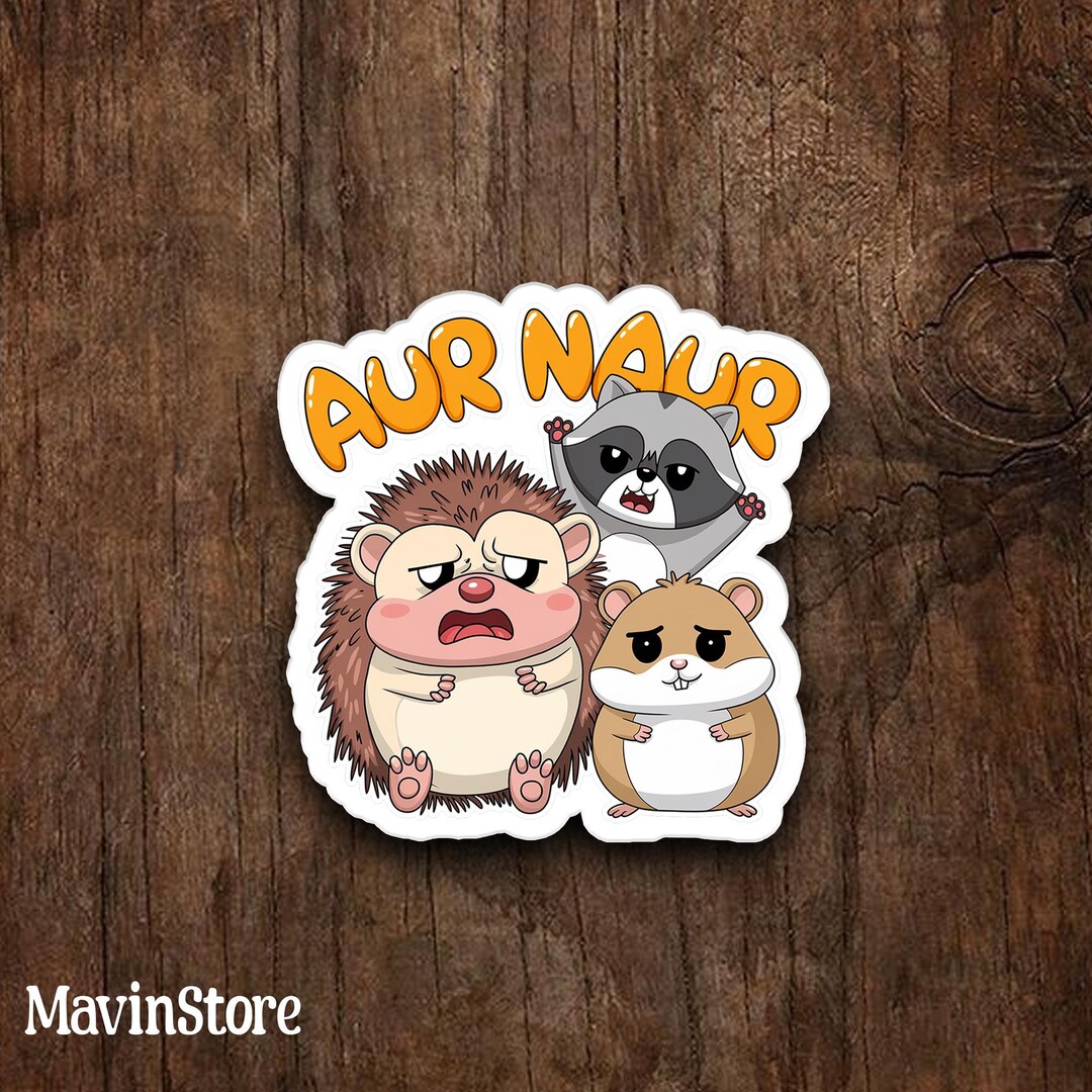 Possum Hamster Raccoon Aur Naur Cute Sticker, Racoon Meme Sticker ...