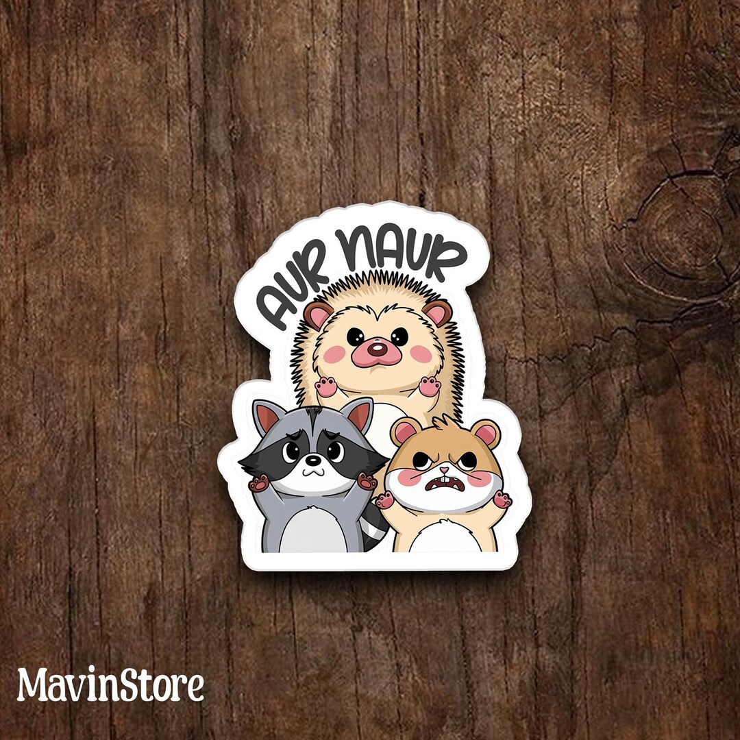 Possum Hamster Raccoon Aur Naur Cute Sticker Sticker, Meme Sticker ...