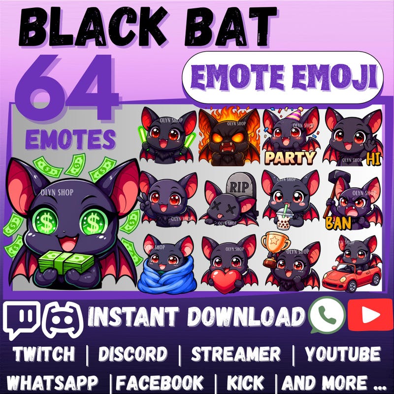 Discord Emoji Black - Etsy UK