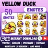 20 Rubber Duck Emotes/badges Bundle Pack - Twitch, Youtube, Discord ...