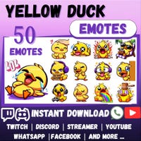 20 Rubber Duck Emotes/badges Bundle Pack - Twitch, Youtube, Discord ...
