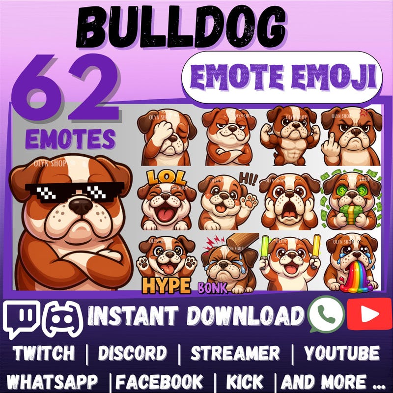 Twitch Emotes Dog Custom - Etsy