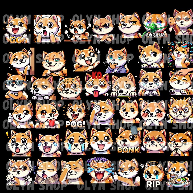 41x SHIBA INU Emote Emoji Pack Whatsapp | Twitch | Discord | Youtube ...
