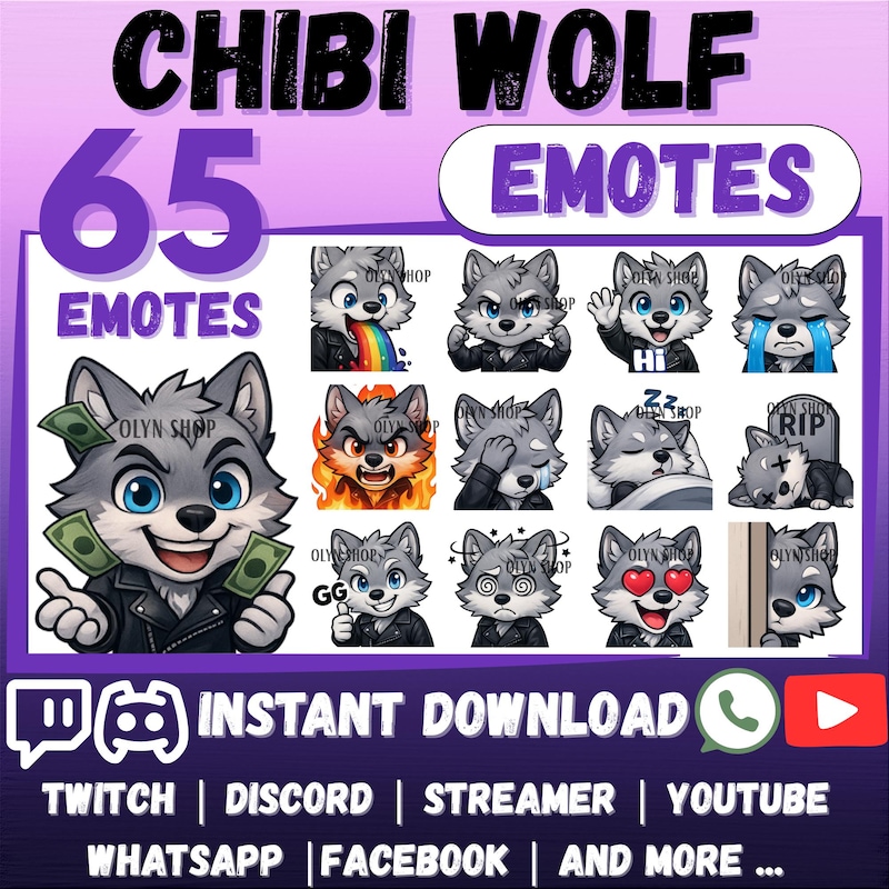 Emoji Discord Wolf - Etsy