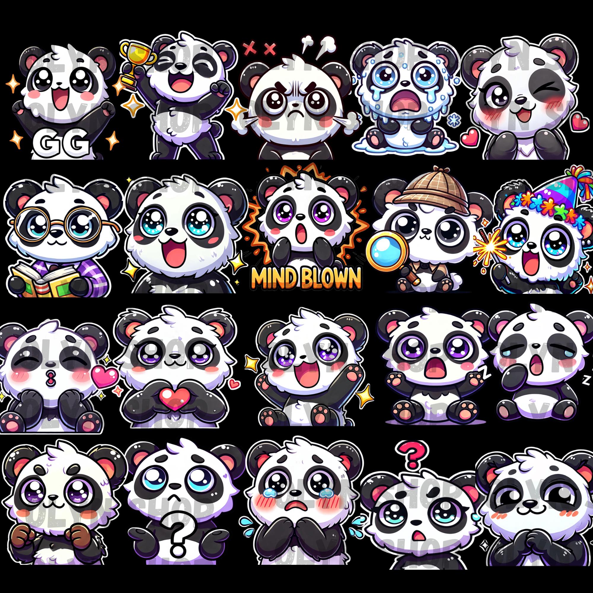 50x PANDA EMOTES Premium Pack Whatsapp | Twitch | Discord | Youtube ...