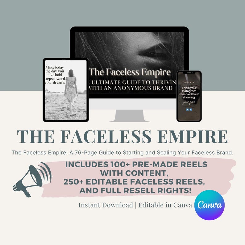 The Faceless Empire, Faceless Digital Marketing Guide, Faceless Reels W ...