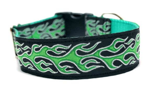 Flames Dog Collar / Hot Rod Flames Dog Collar / 6 Colors / | Etsy