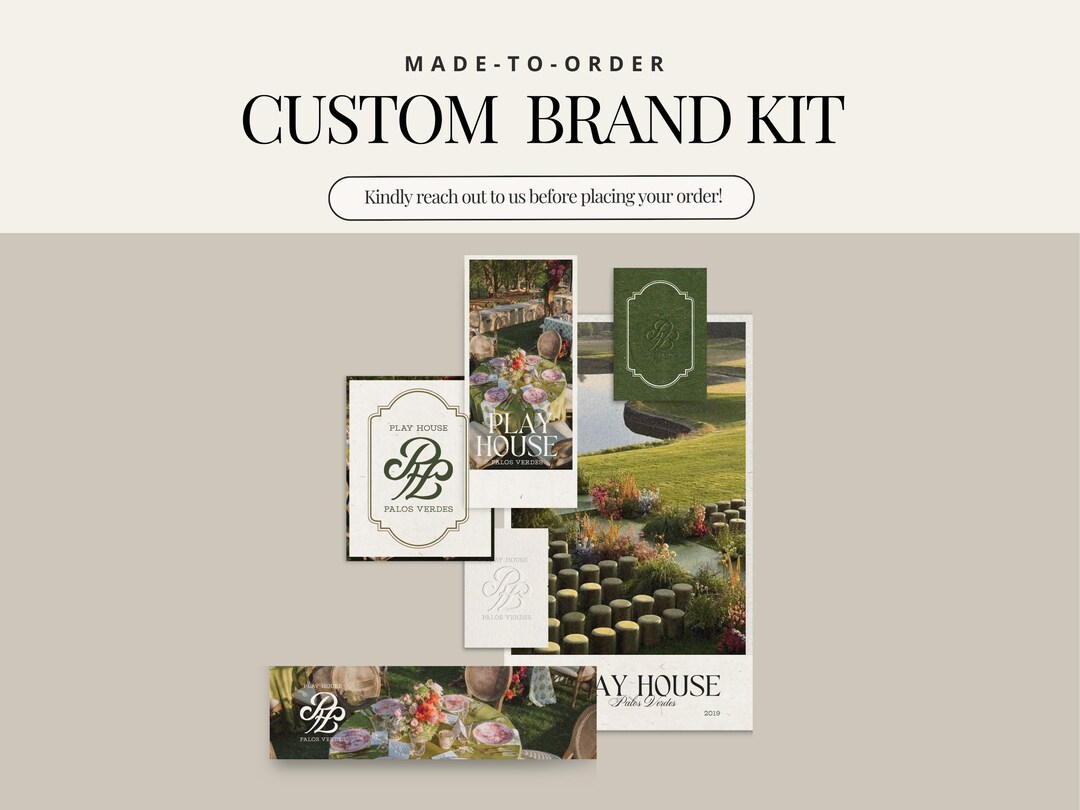 Custom Luxury Branding Package, Made to Order Logo Kit, All Included ...