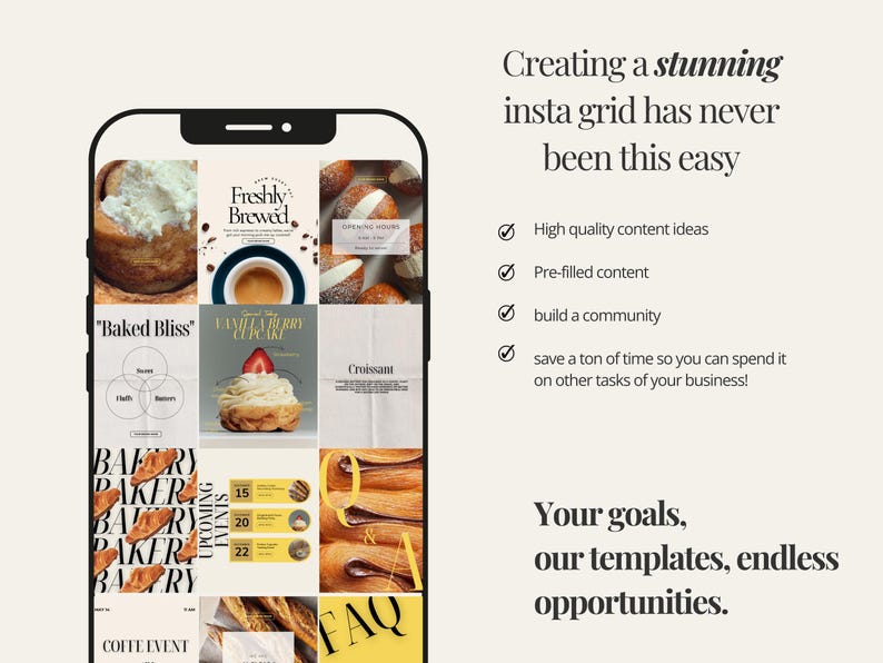 Bakery Instagram Post Templates, Editable Canva Instagram Template ...