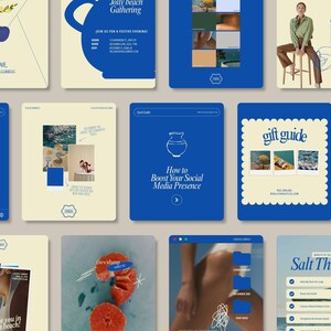 Coastal Aesthetic Social Media, Nautical Instagram Templates Content ...