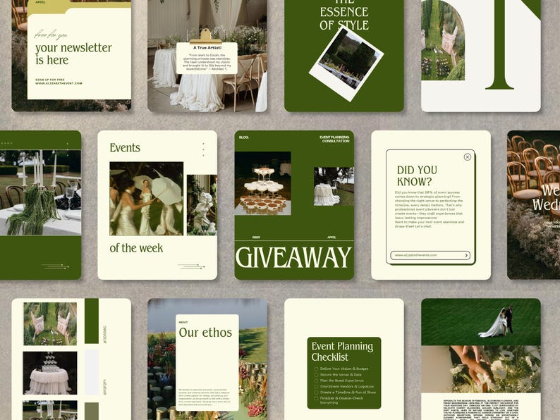 Event Planner Instagram Templates: Wedding & Party Planning (canva) - Etsy
