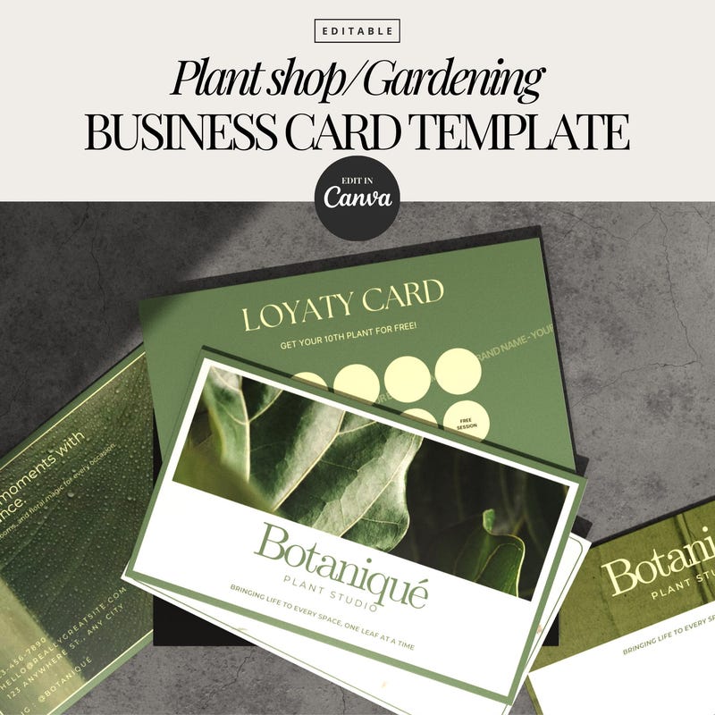 Plant Shop Business Card - Etsy